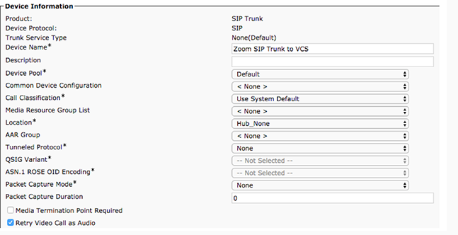 Set up Cisco Unified Communications Manager (CUCM) with Zoom App