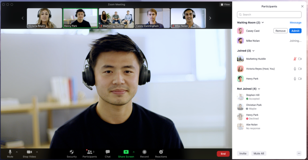 How to View meeting invitee's status in Zoom App