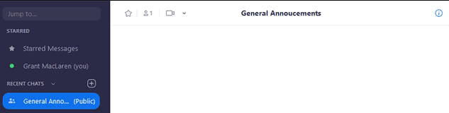 Creating and using chat channels in Zoom